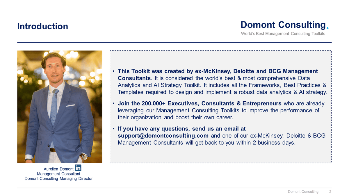 Data Analytics & AI Strategy Toolkit | By ex-McKinsey Consultants